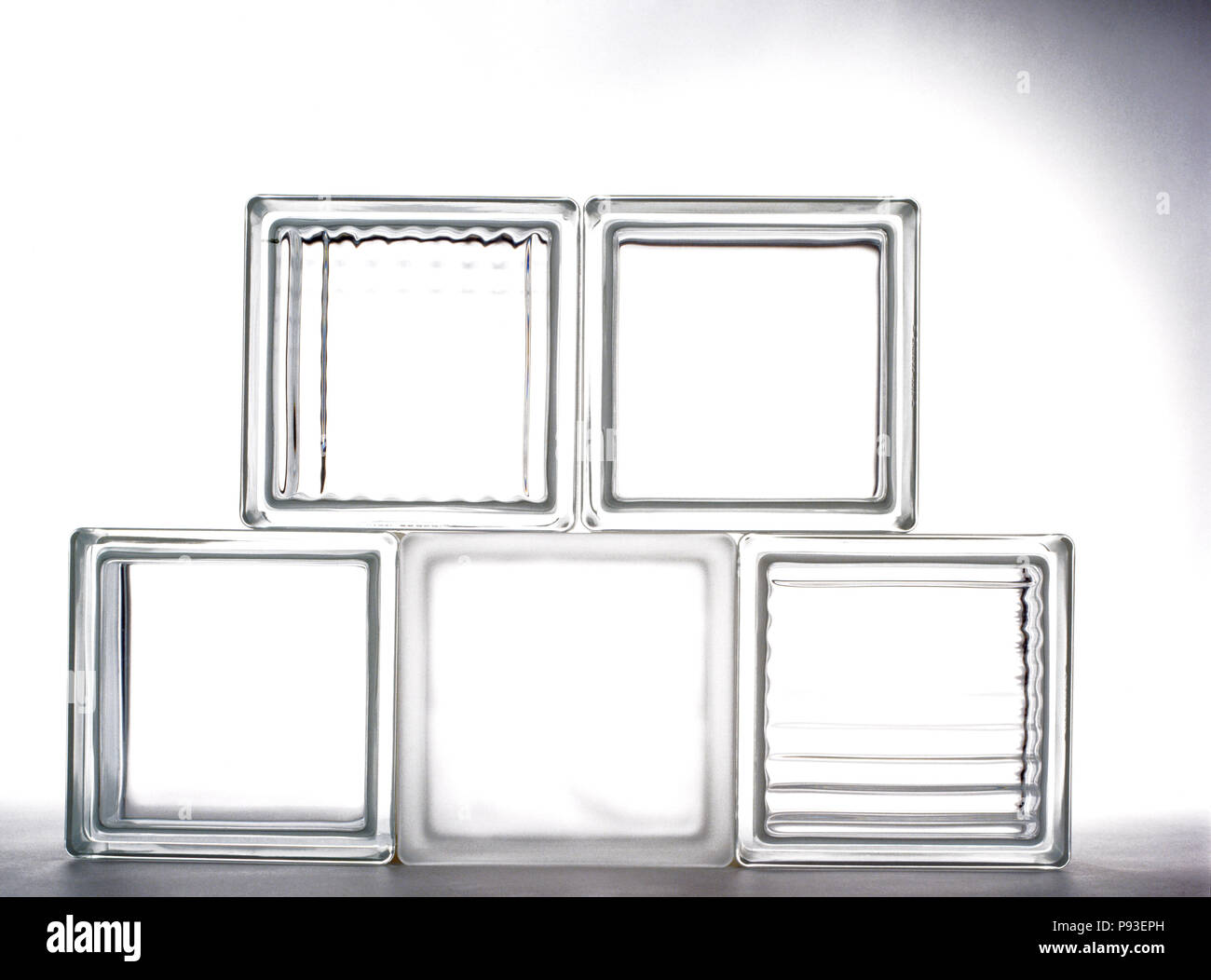 Close-up of glass bricks Stock Photo - Alamy