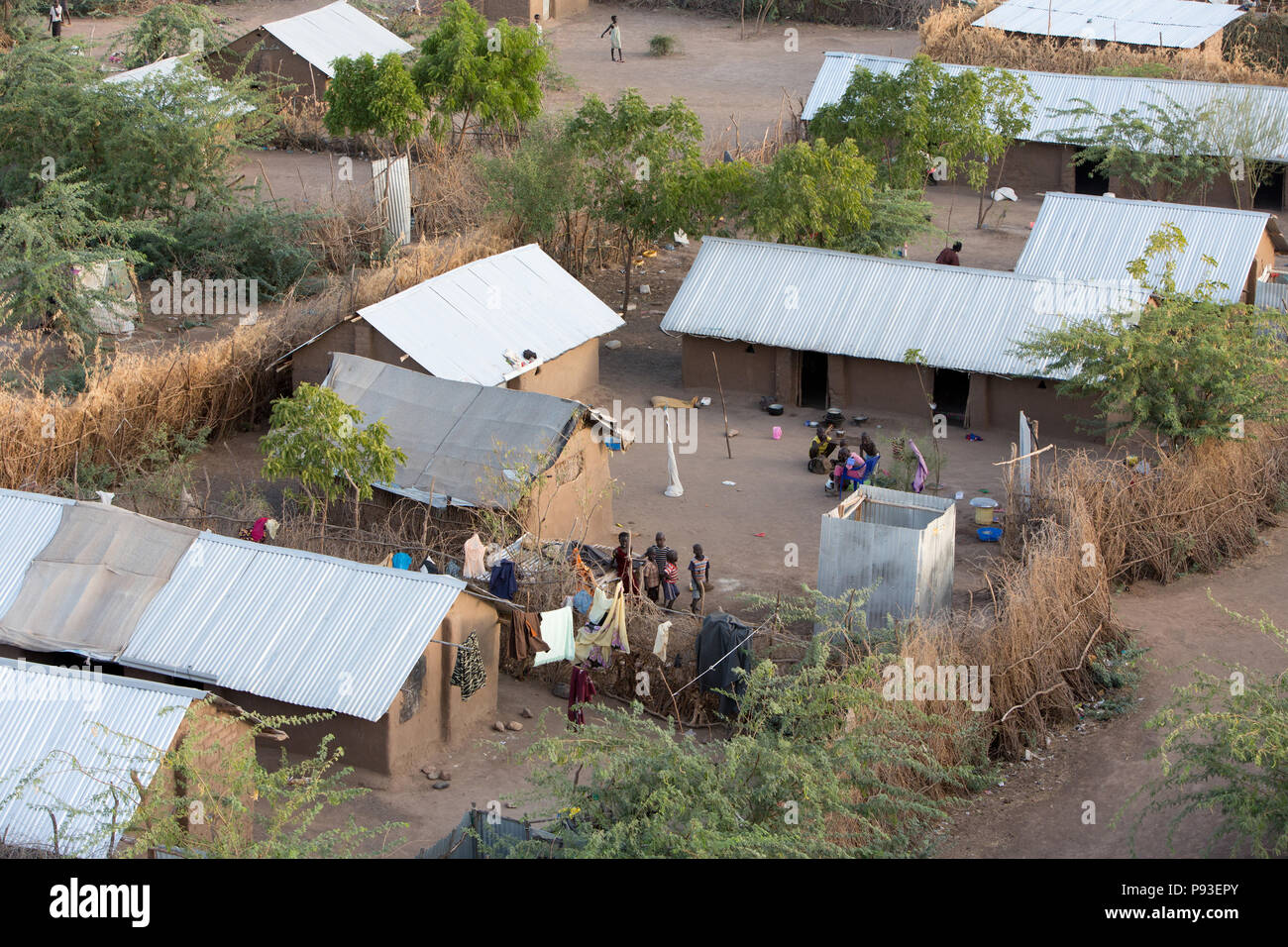 Kakuma, Kenya - Aerial view of the refugee camp Kakuma Stock Photo - Alamy