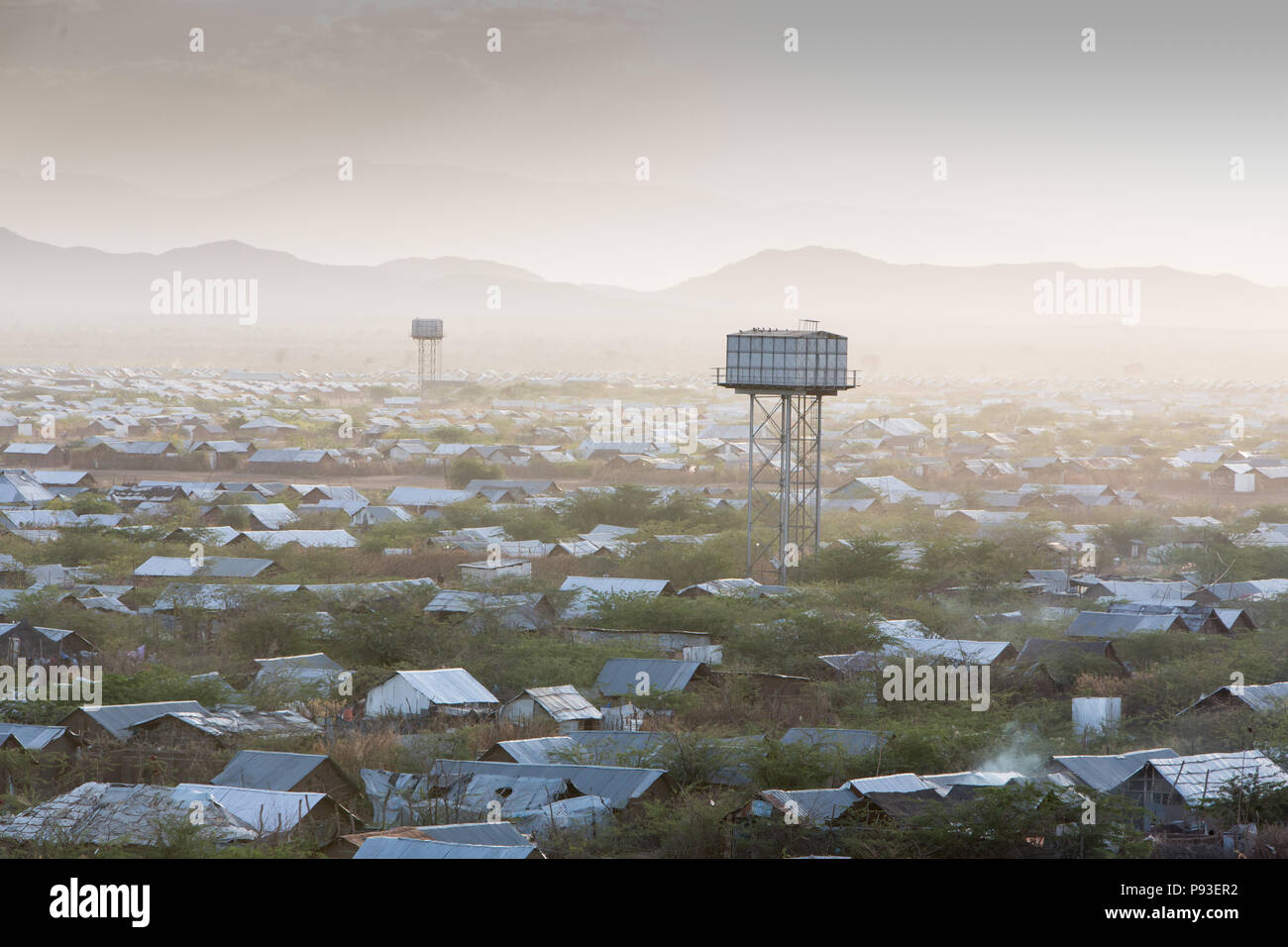 Kakuma, Kenya - Aerial view of the refugee camp Kakuma Stock Photo - Alamy