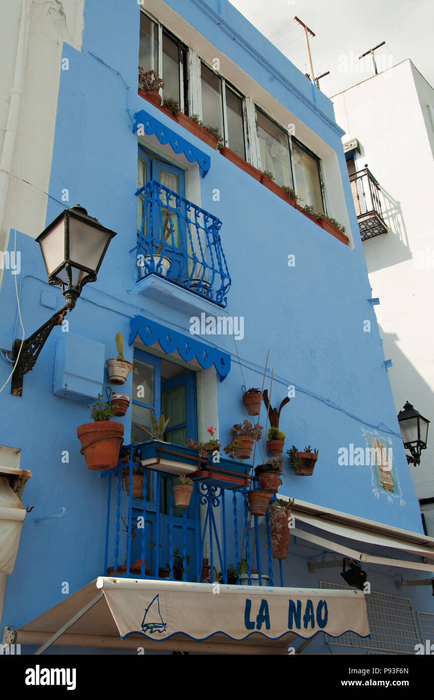 Views of Peniscola a Spanish holiday resort in the Costa del Azahar ...