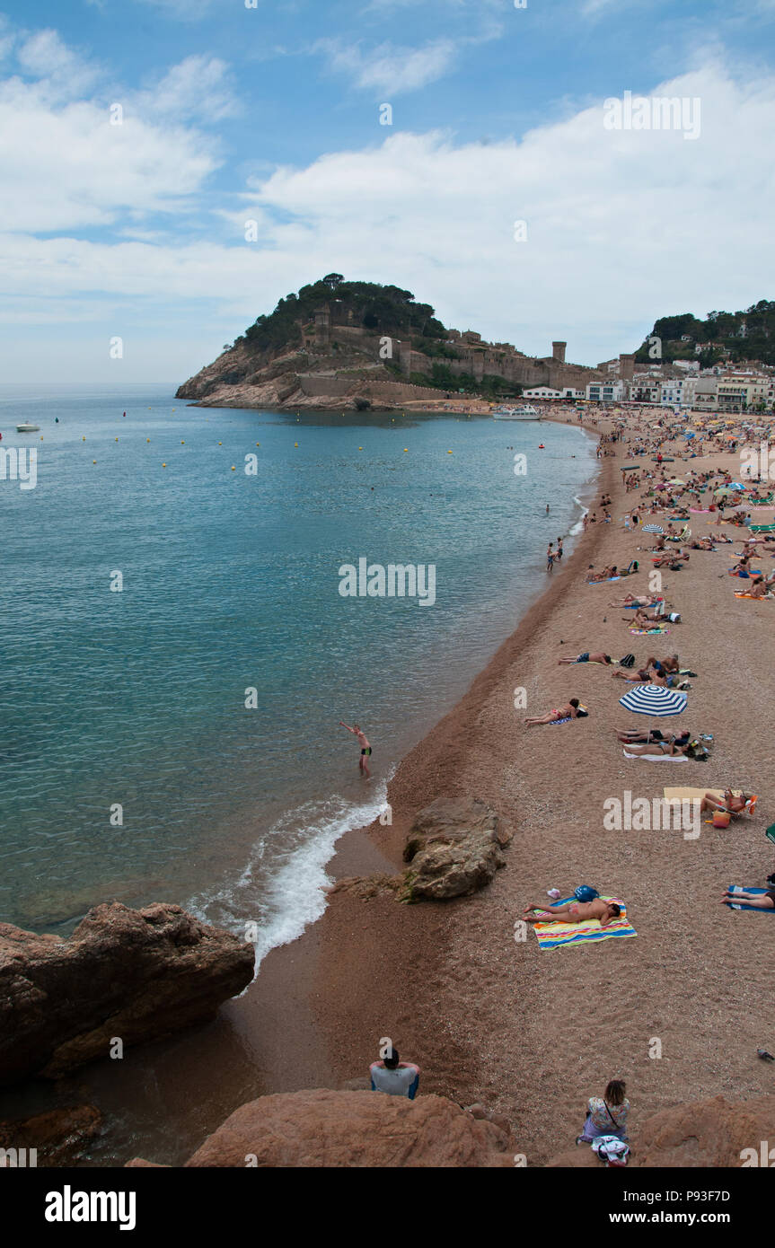 The Spanish holiday resort of Tossa del Mar in Northern Spain Stock ...