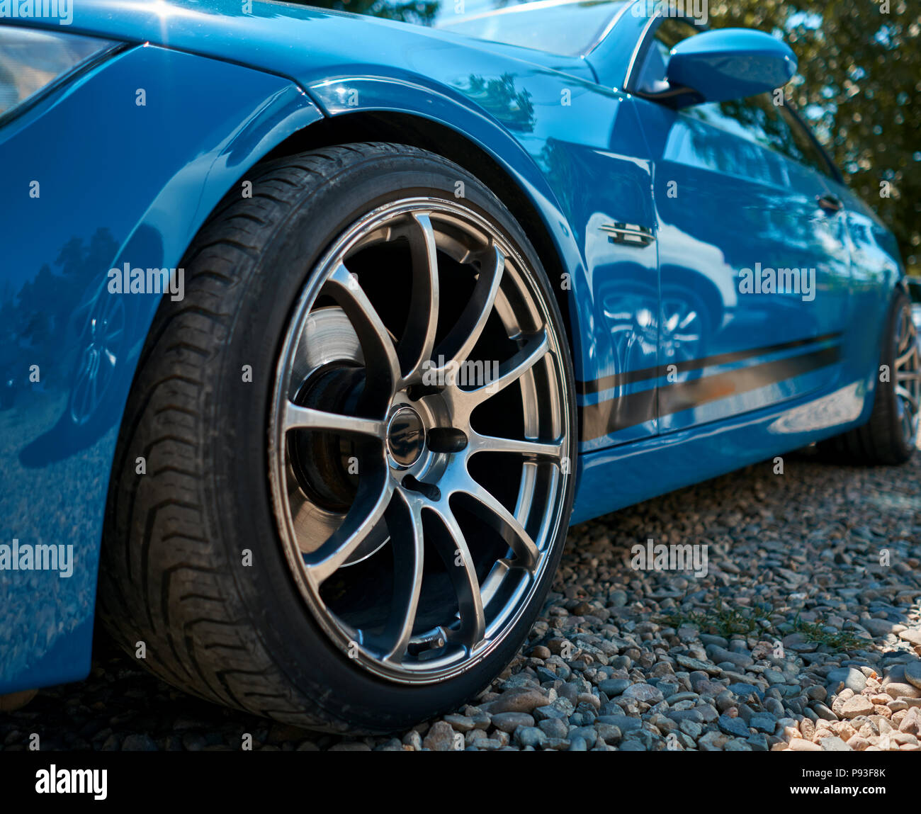 blue sports car Stock Photo - Alamy