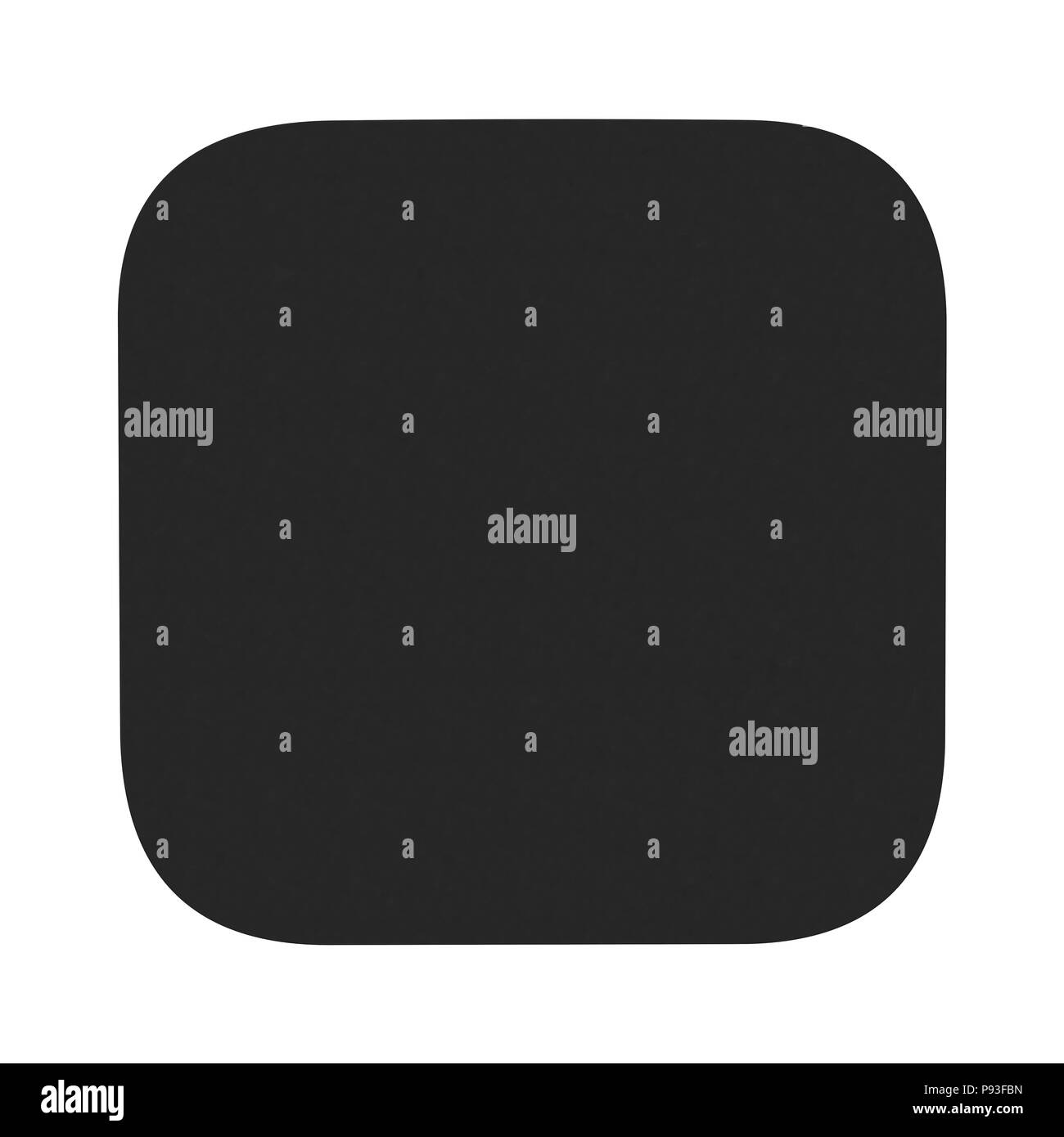 Square black coaster. Isolated on white background. Include clipping ...