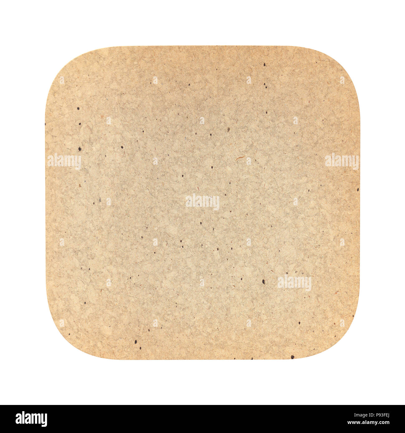 Square cardboard coaster. Isolated on white background. Include ...
