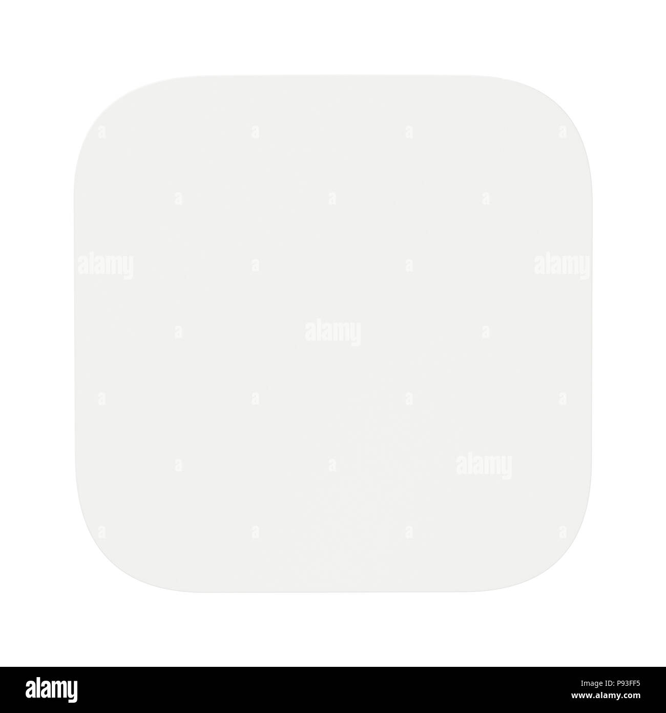 White coaster. Isolated on white background. Include clipping path. 3d ...