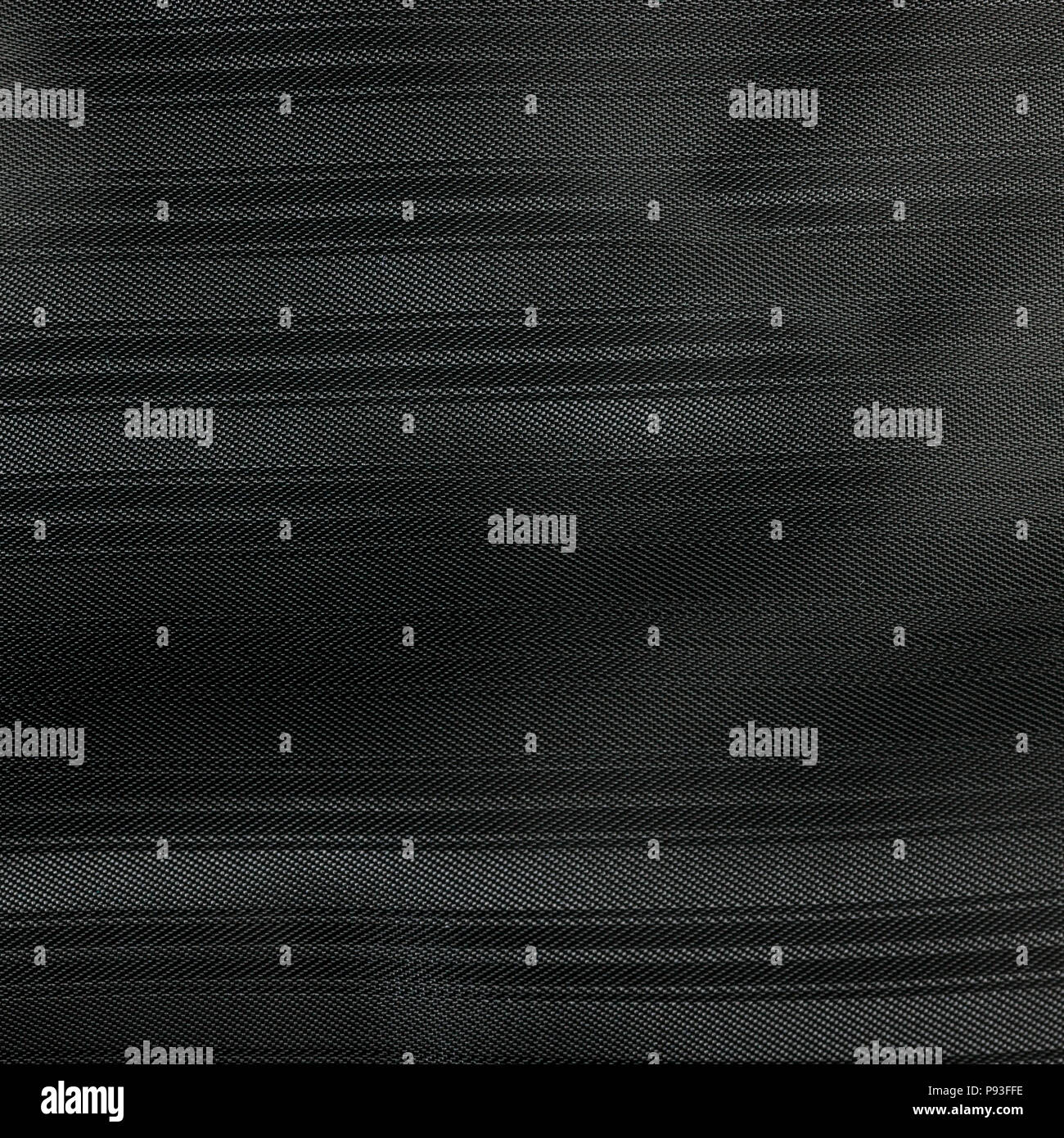 Shiny black twill fabric texture with stripes. Square, close up Stock ...
