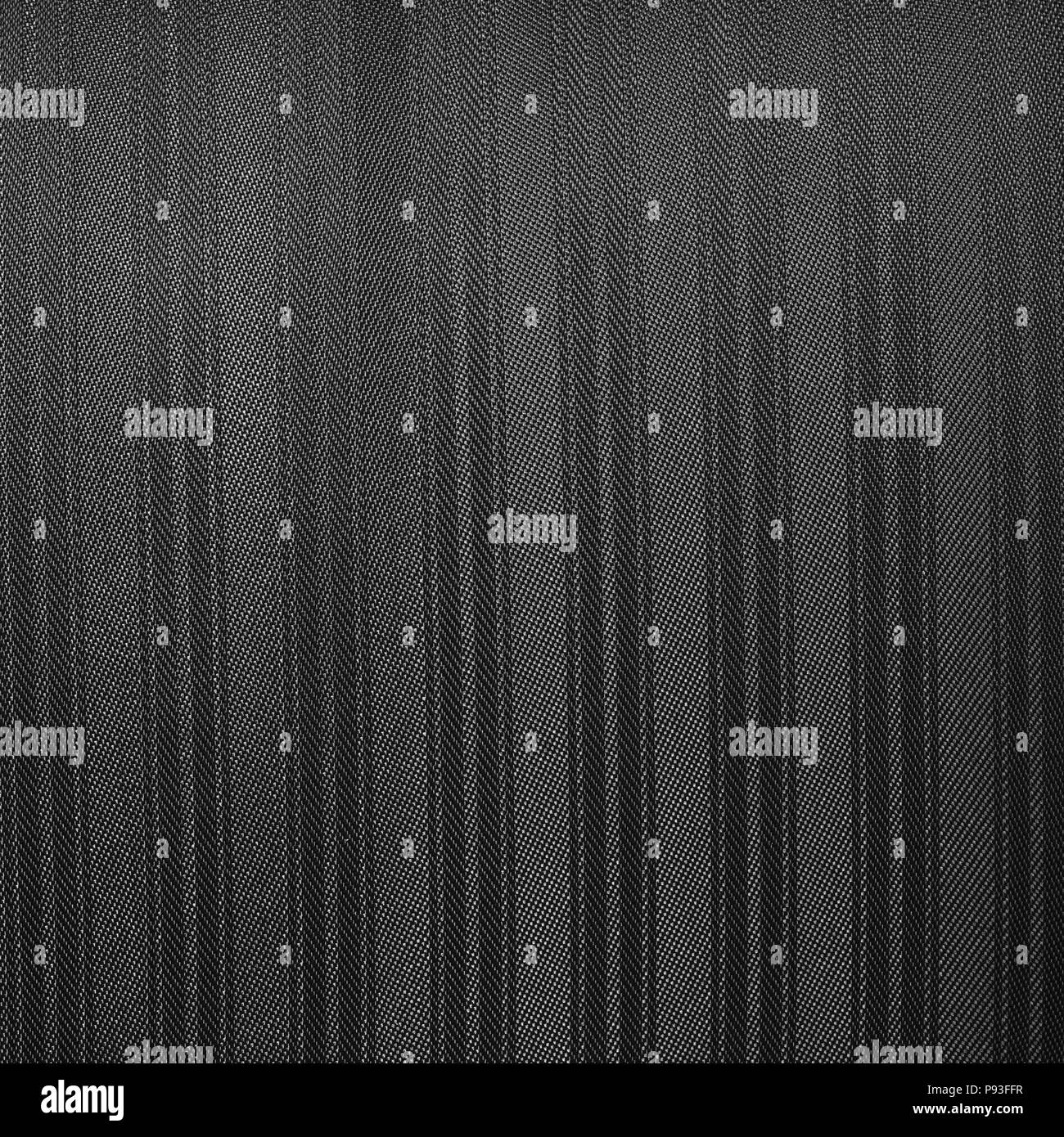 Shiny black twill fabric texture with stripes. Square, close up Stock ...