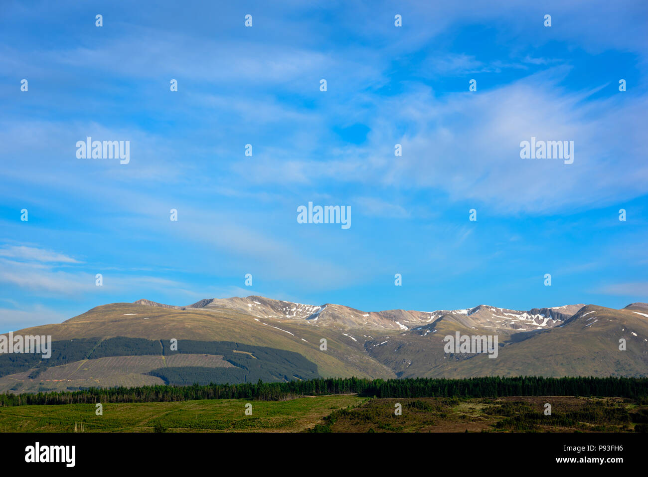 Scottish landscape. mountains and beautiful sky above Scotland Stock ...