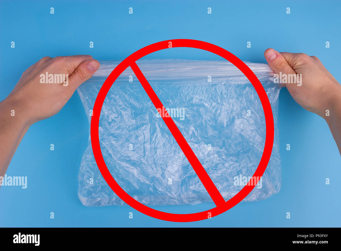 Pollution problem concept, say no to plastic bags Stock Photo - Alamy