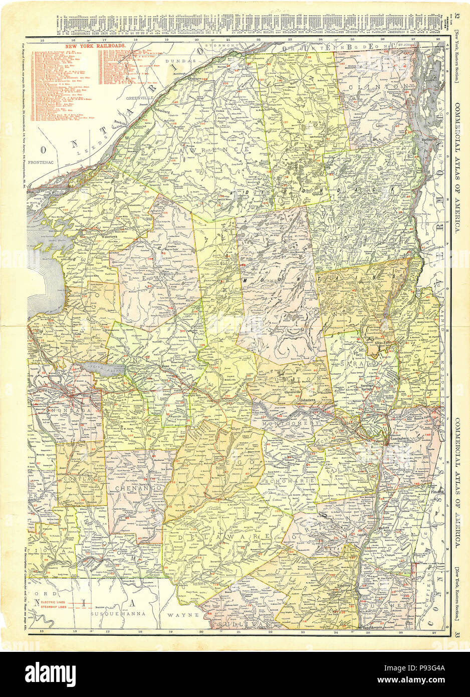 1913 Northern and Eastern New York Stock Photo - Alamy