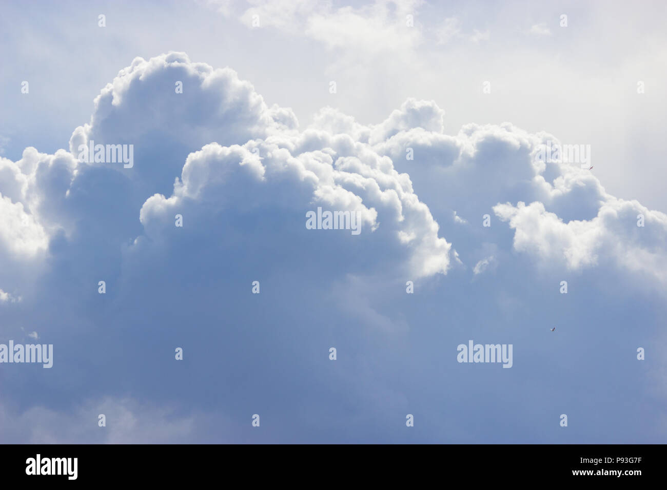 Blue sky with cloud. Clearing day and Good weather in the morning Stock ...