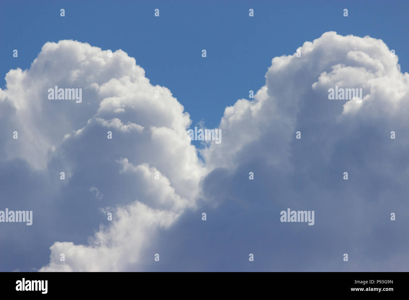 Blue sky with cloud. Clearing day and Good weather in the morning Stock ...