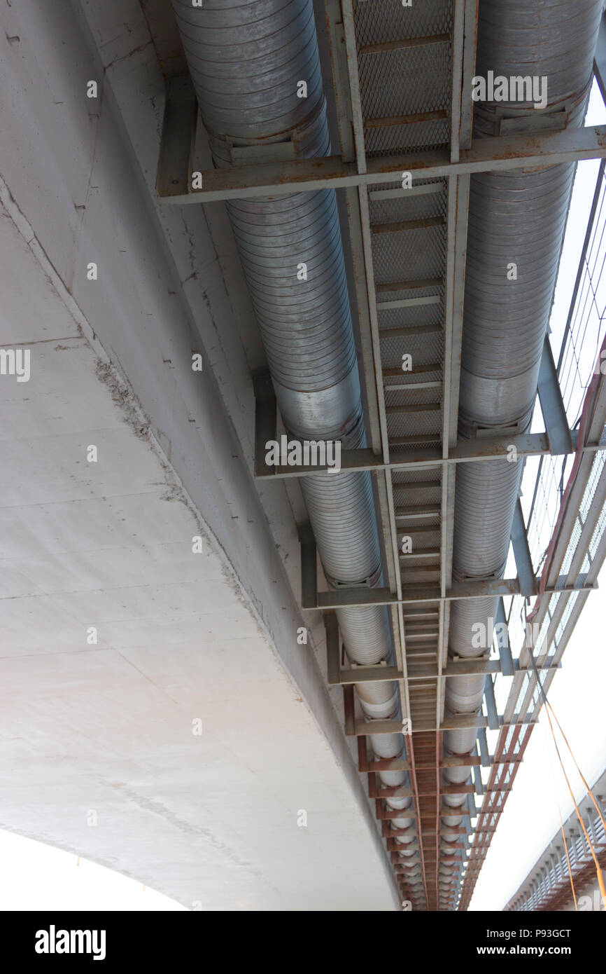 Structure Design Under the Bridge. vertical image Stock Photo - Alamy