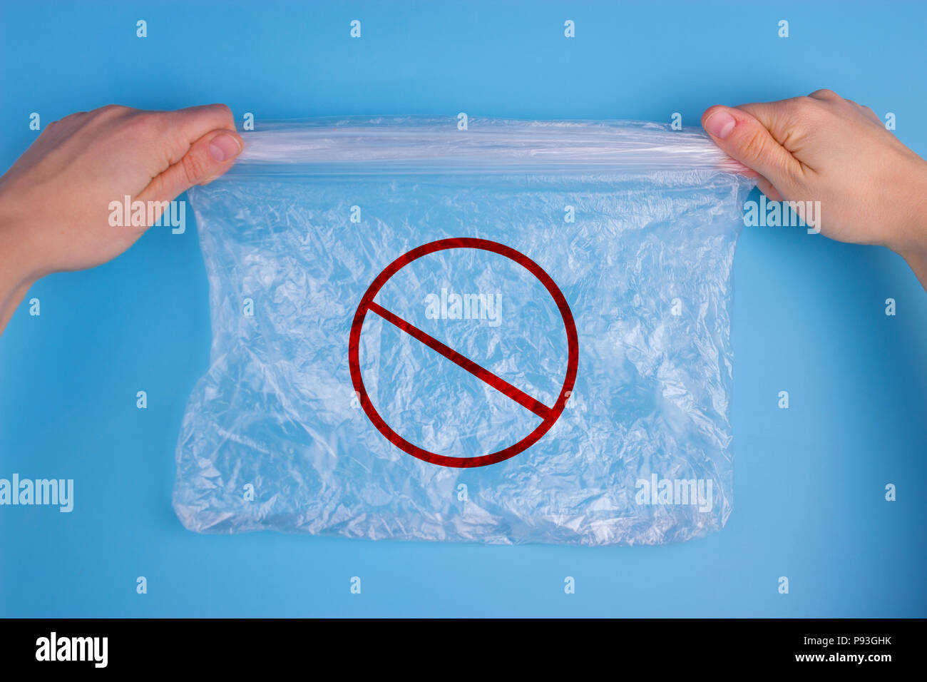 Pollution problem concept, say no to plastic bags Stock Photo - Alamy