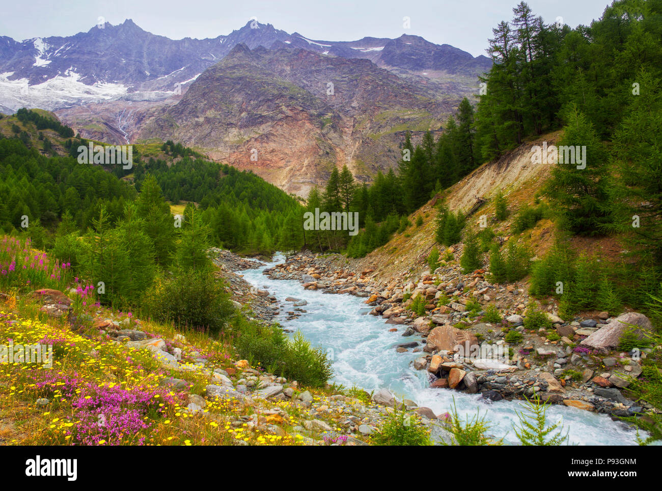 Switzerland wallis saas fee hi-res stock photography and images - Alamy