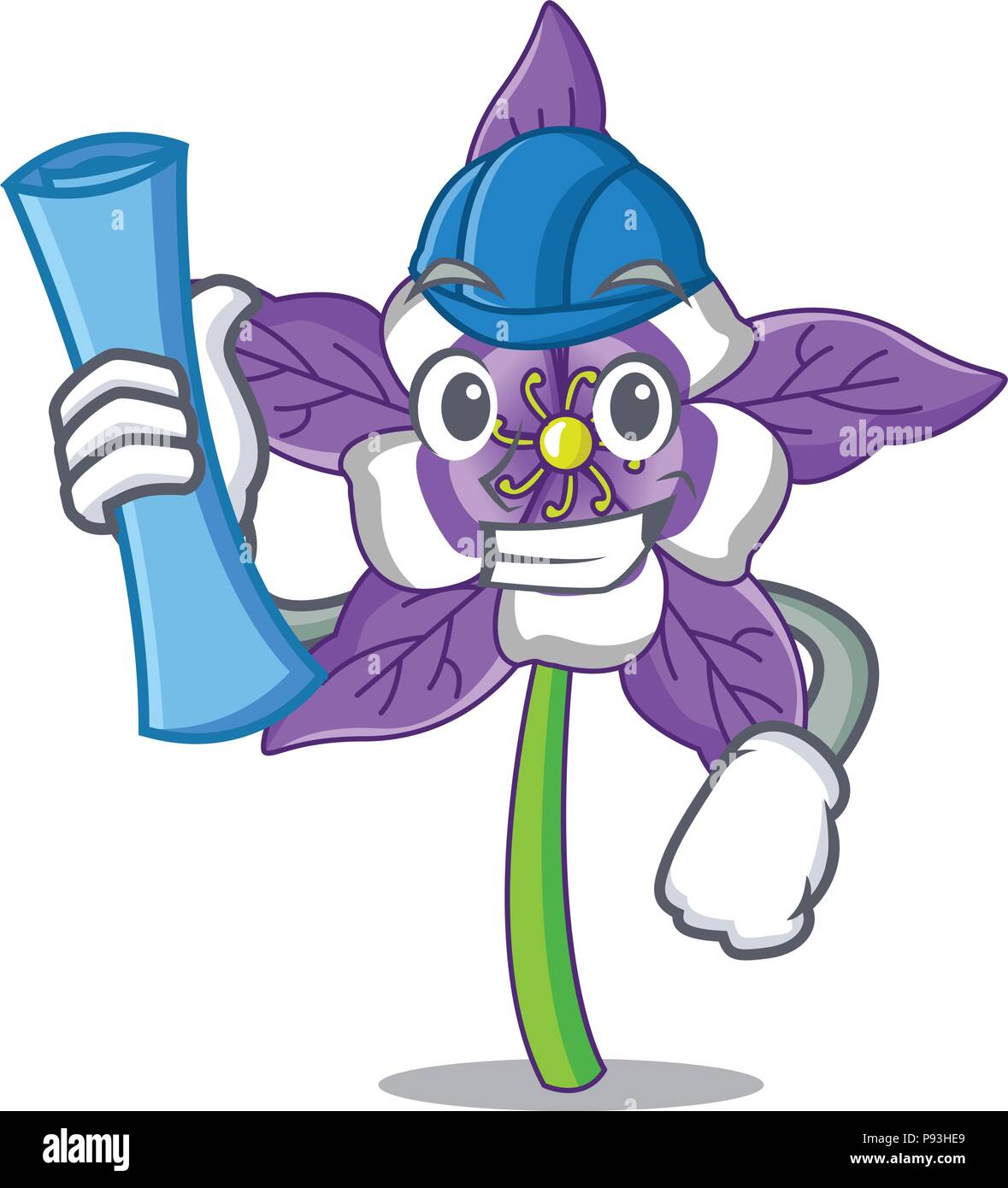 Green columbine Stock Vector Images - Alamy