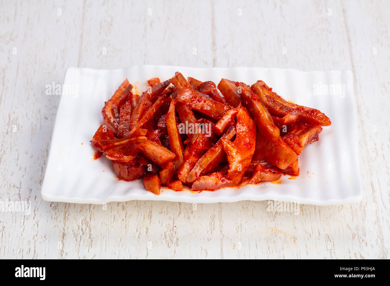 Tasty spicy pork ears snack Stock Photo - Alamy