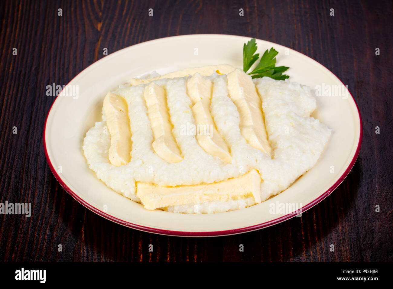 Ghomi - Georgian cuisine with butter Stock Photo - Alamy