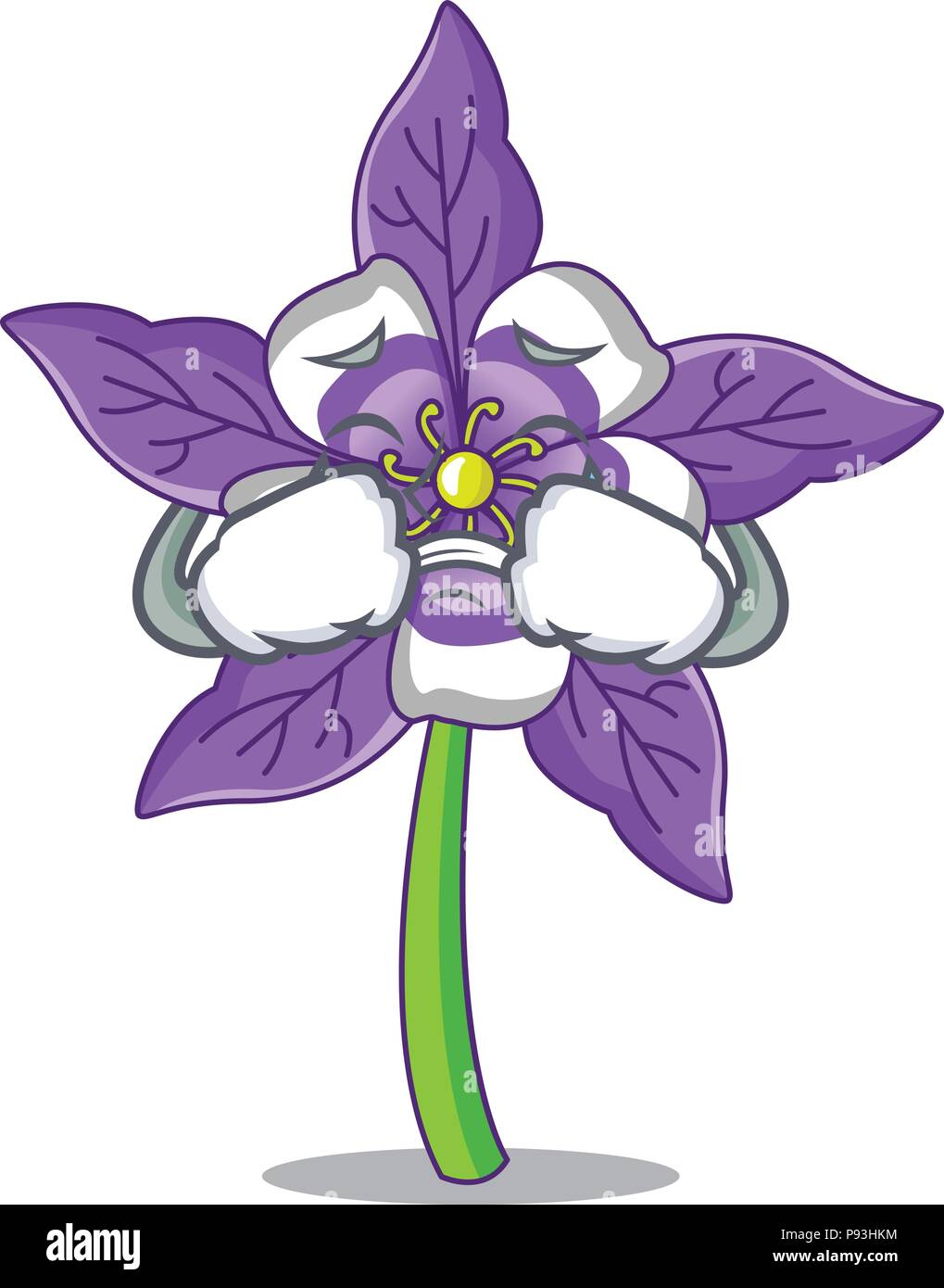 Purple and white columbine Stock Vector Images - Alamy