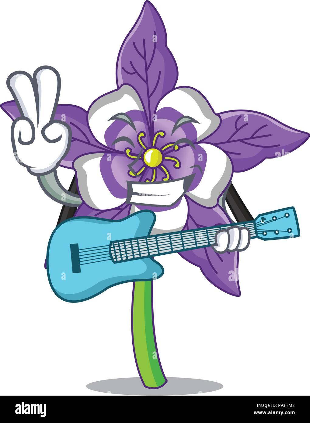 Green columbine Stock Vector Images - Alamy