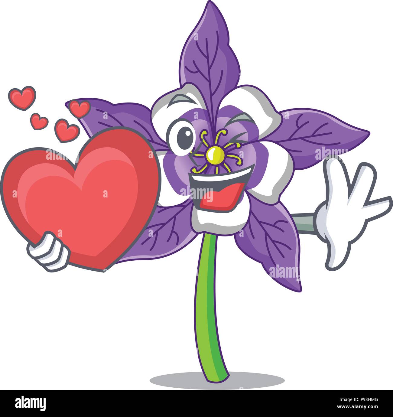 Green columbine Stock Vector Images - Alamy