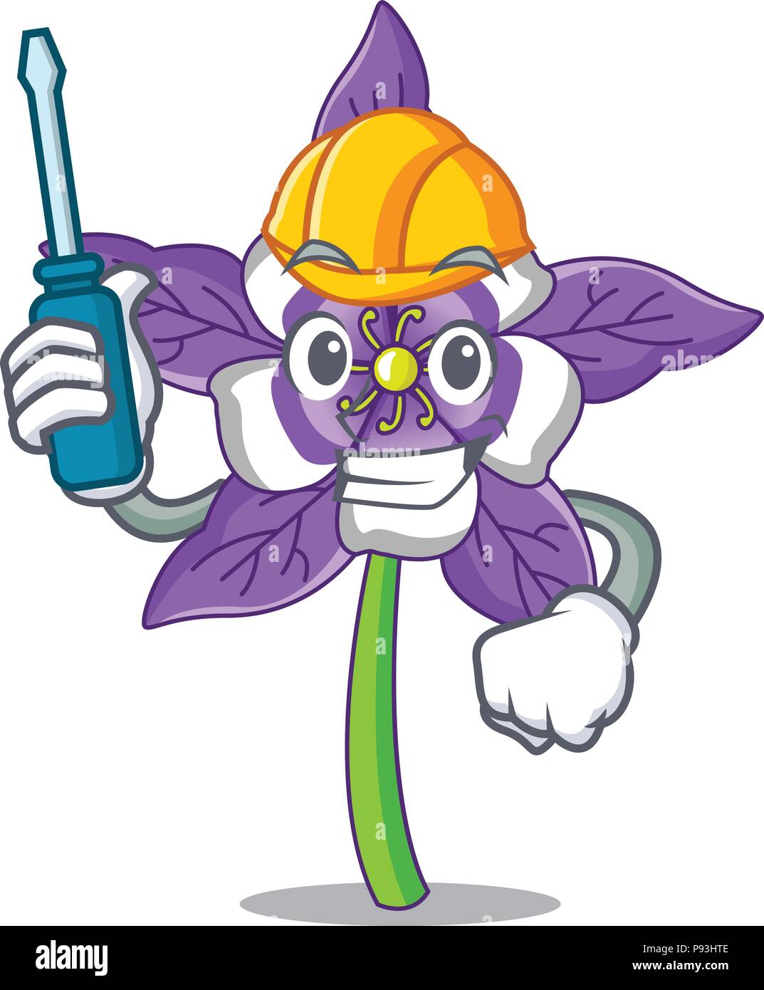 Automotive columbine flower mascot cartoon Stock Vector Image & Art - Alamy