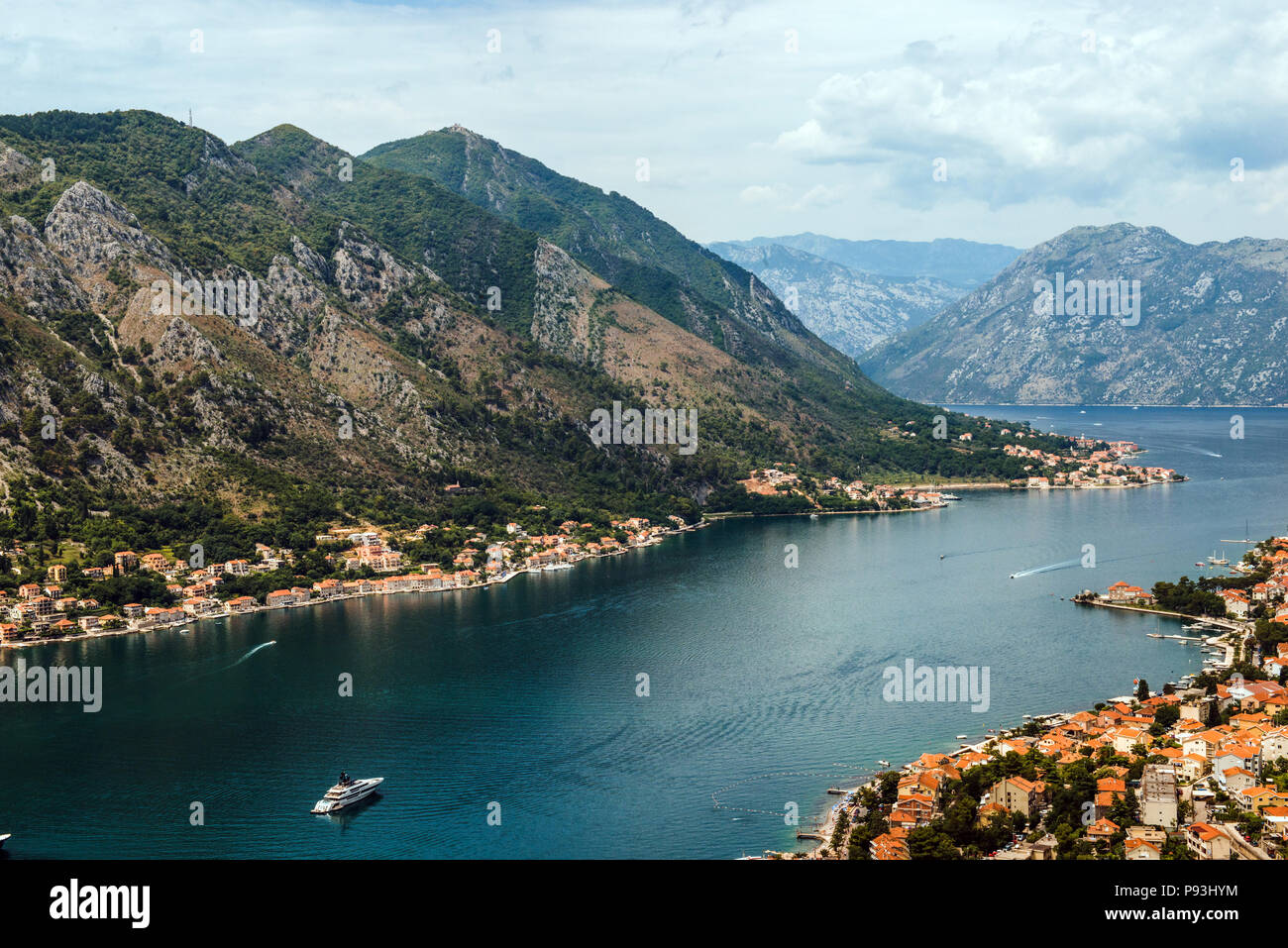 View of kotor old town from Lovcen mountain in Kotor, Montenegro. Kotor ...