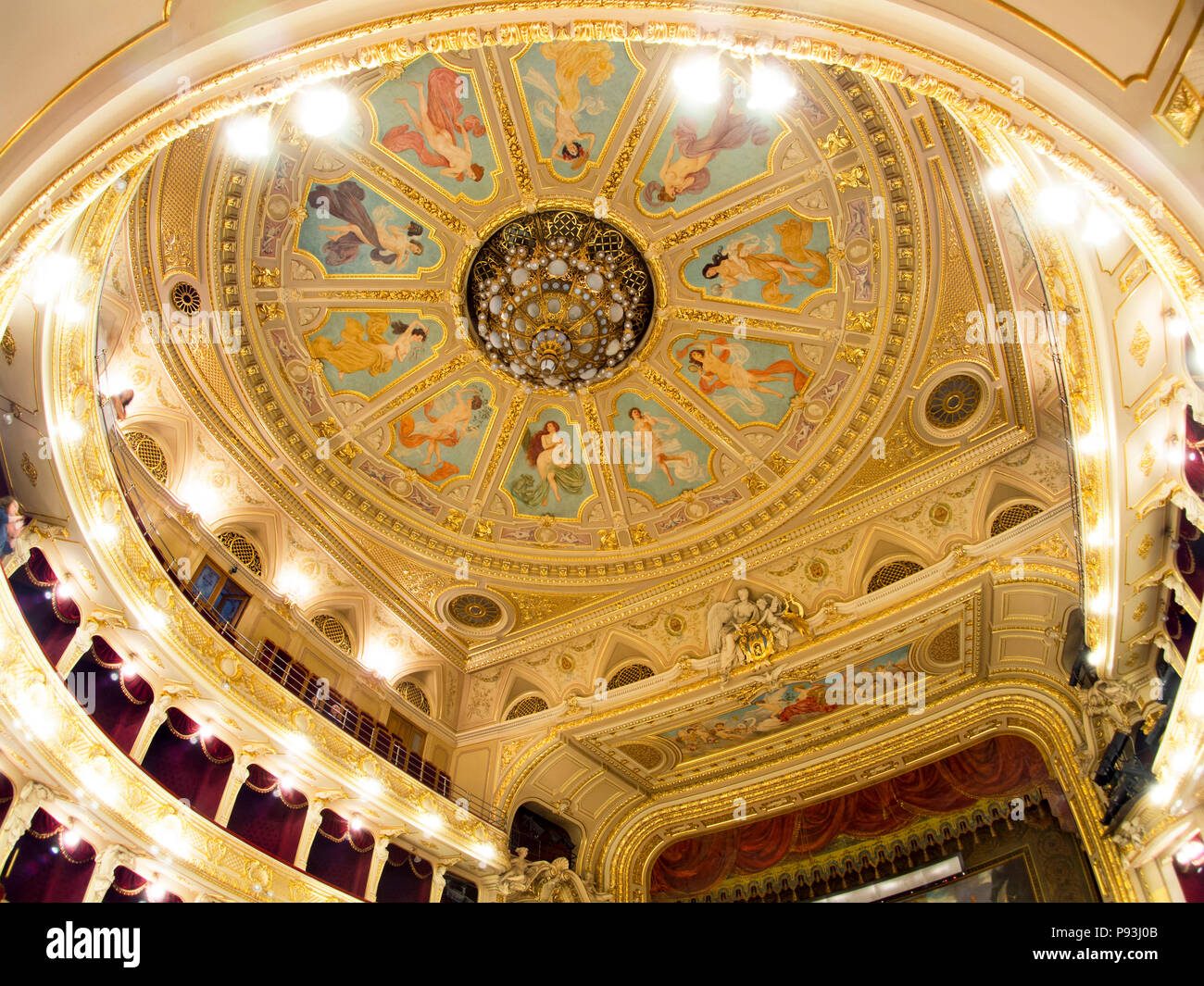 Lviv Opera house ceiling Stock Photo - Alamy