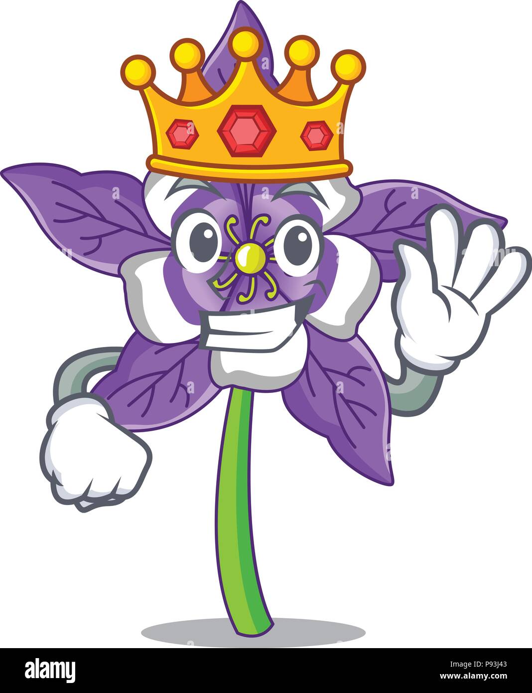 Columbine plant Stock Vector Images - Alamy