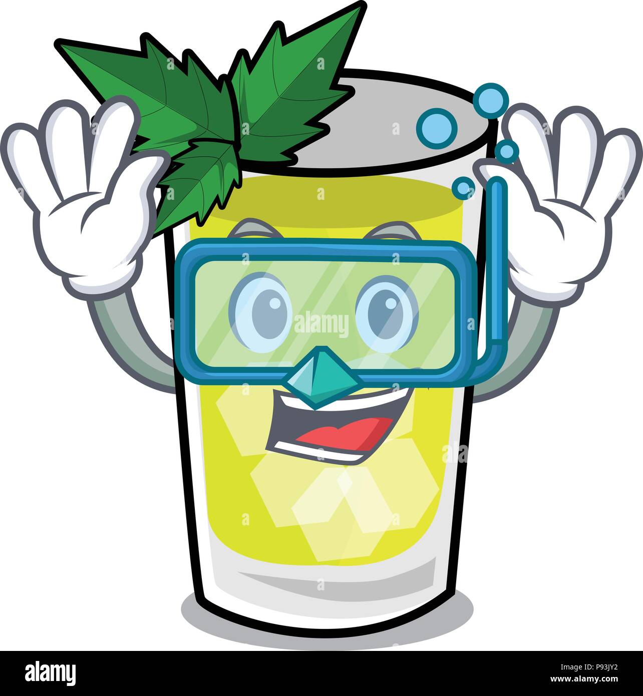 Diving mint julep character cartoon Stock Vector Image & Art - Alamy