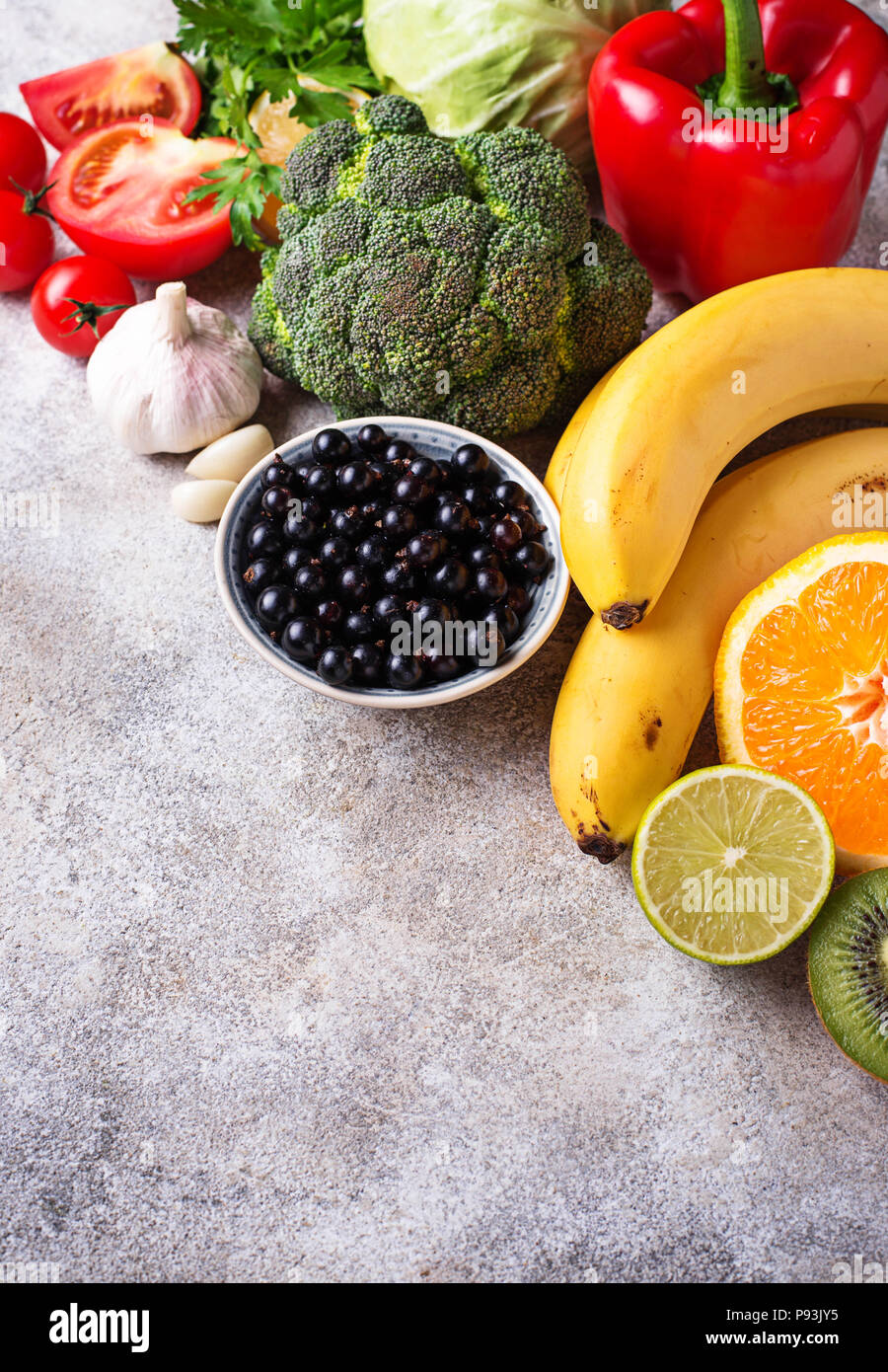 Food containing vitamin C. Healthy eating Stock Photo - Alamy