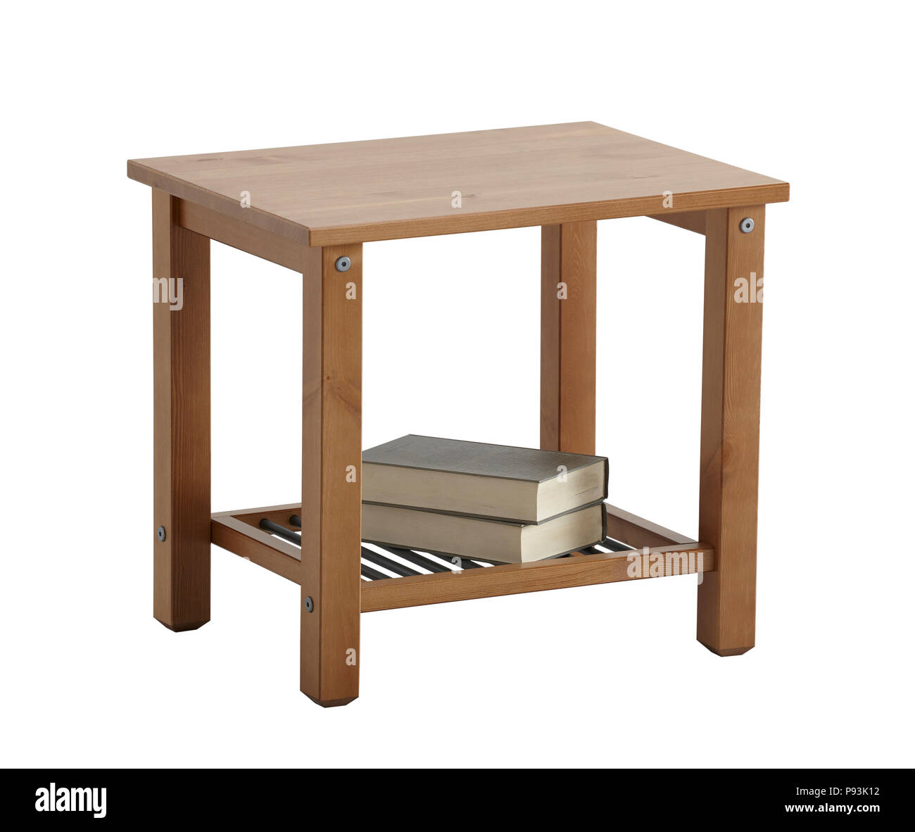 Bedside table isolated on white background. Include clipping path Stock ...