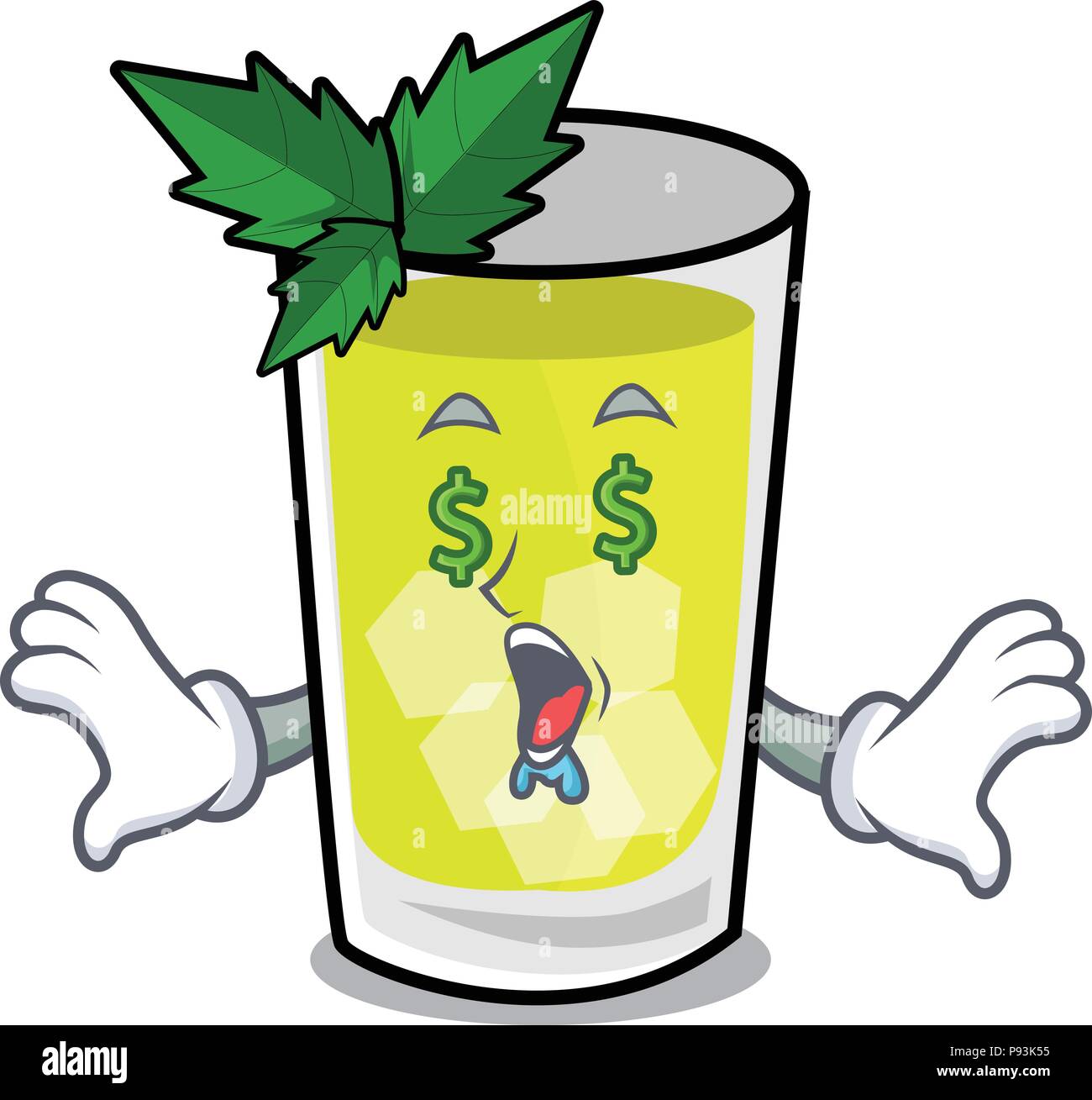 Money eye mint julep mascot cartoon Stock Vector Image & Art - Alamy