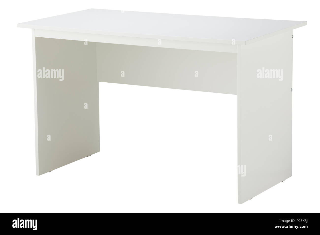 White desk isolated on white background. Include clipping path Stock ...