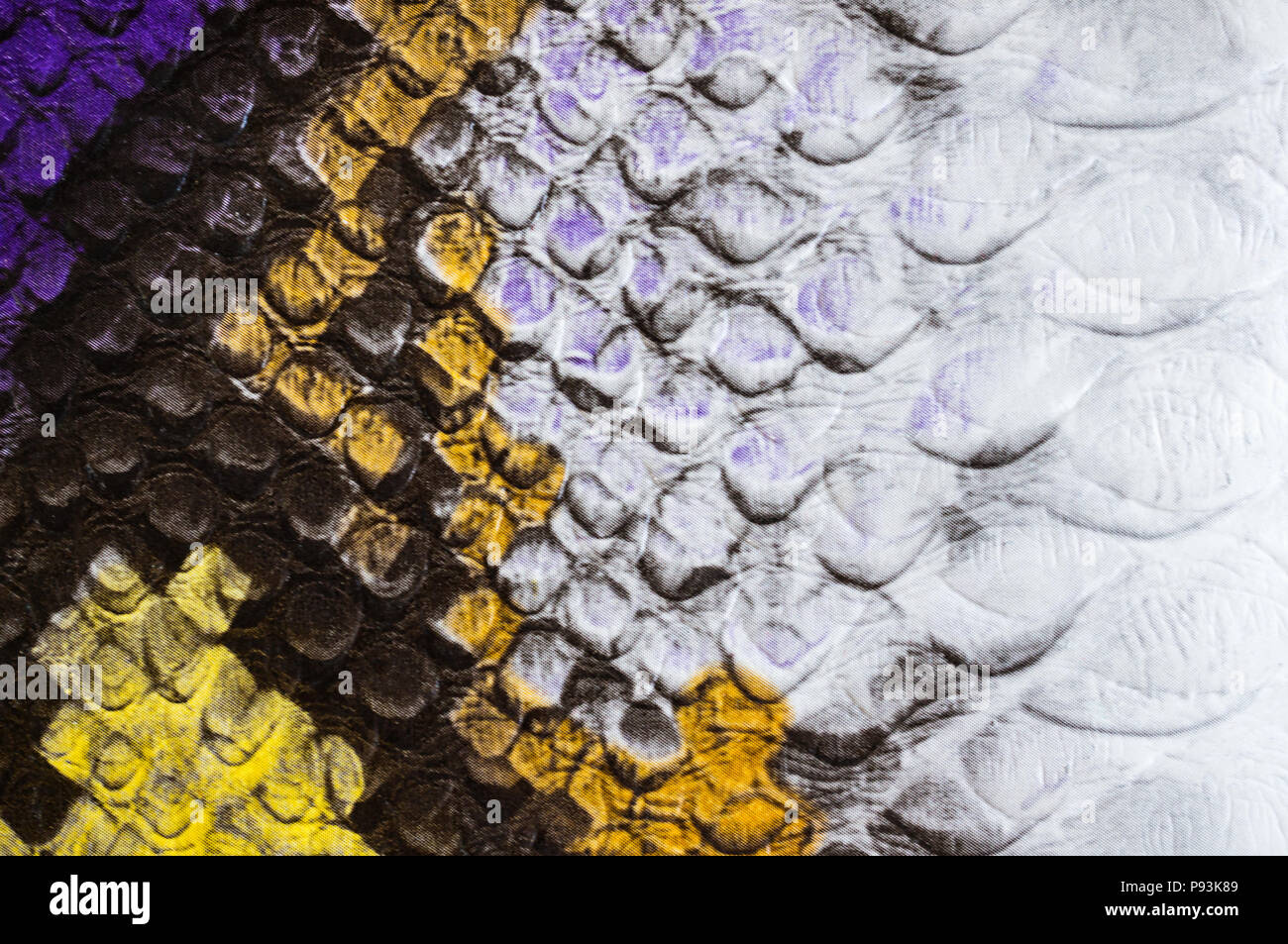 Multicolored faux leather snake Python texture for background. Close up ...