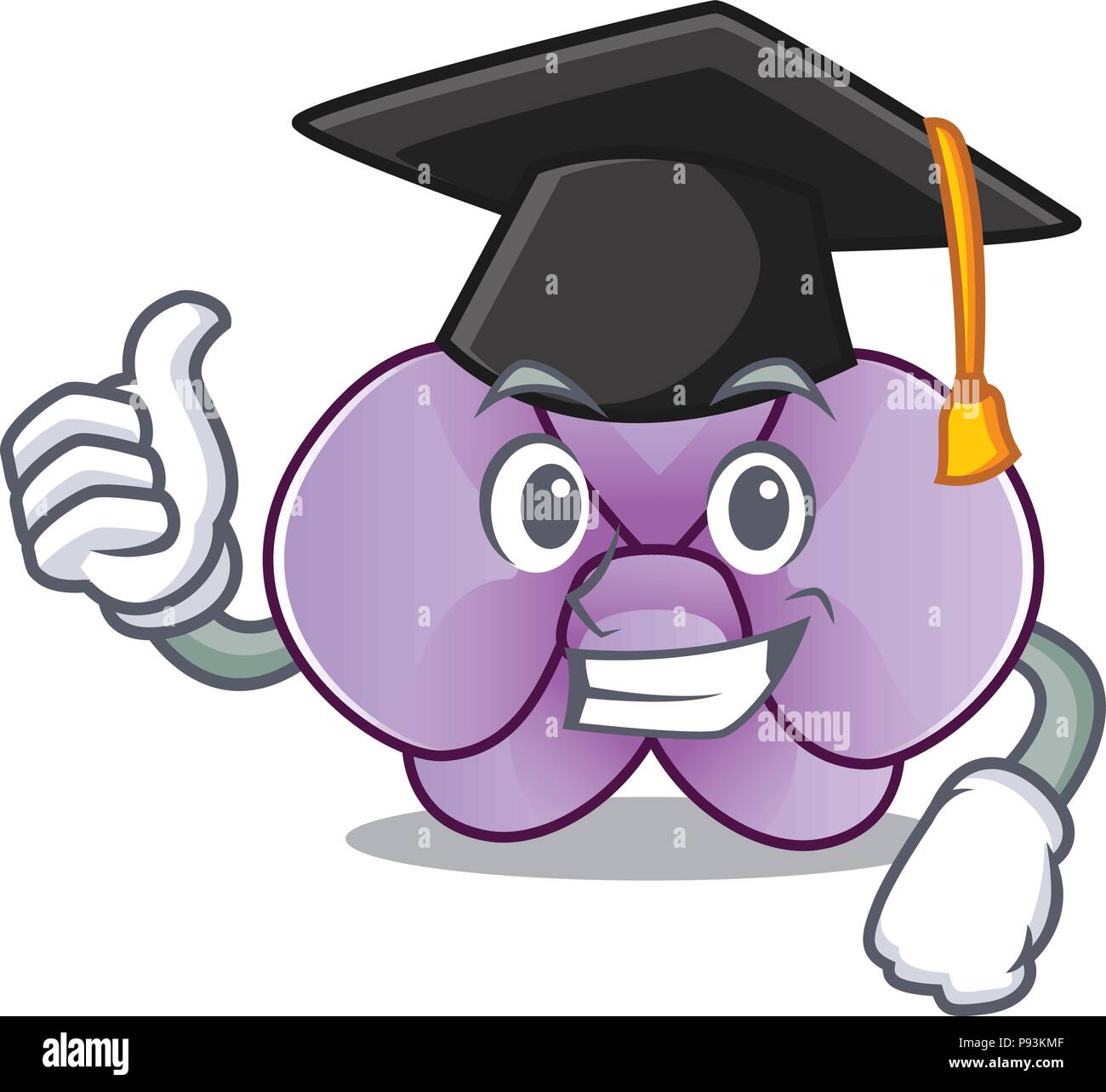 Graduation orchid flower character cartoon Stock Vector Image & Art - Alamy