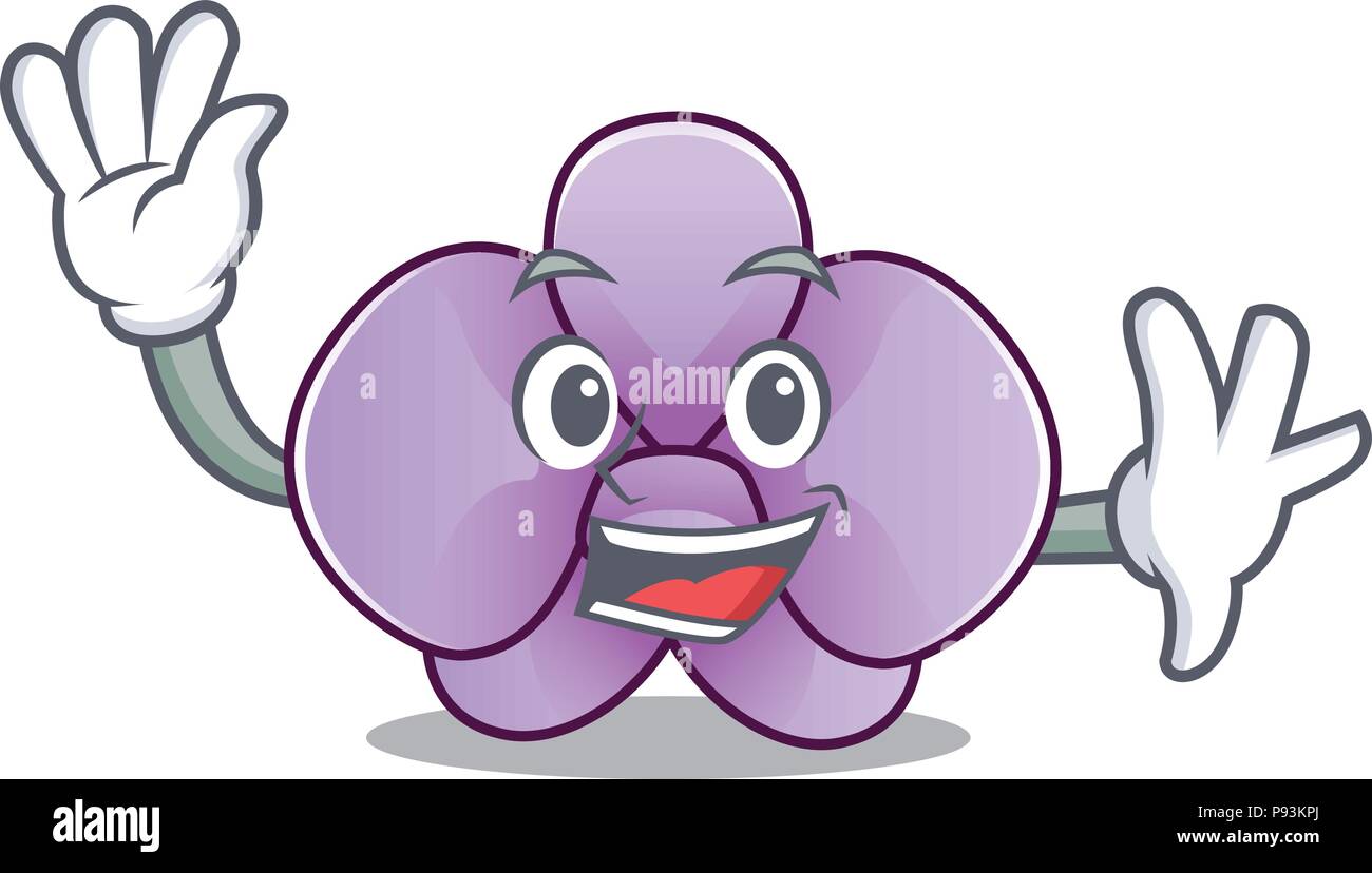 Waving orchid flower character cartoon Stock Vector Image & Art - Alamy