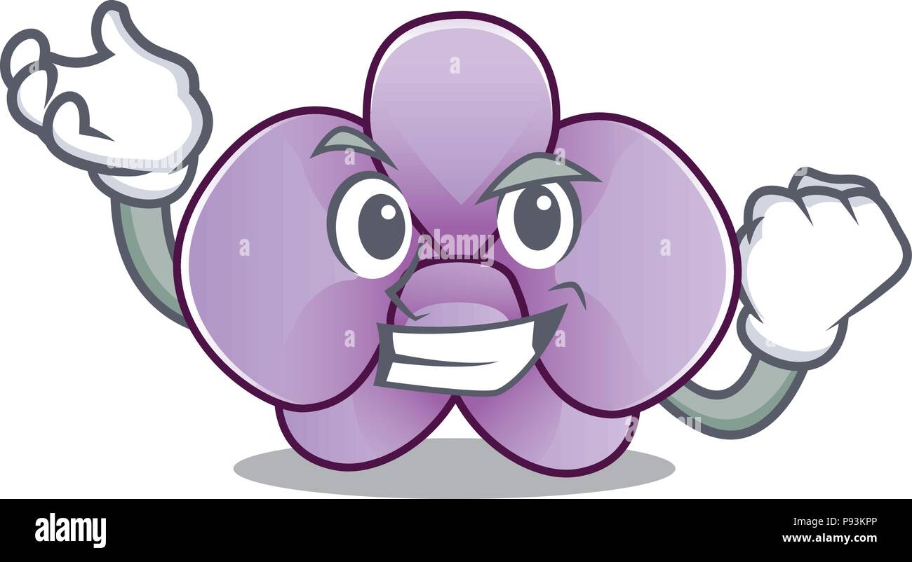 Successful Orchid Flower Character Cartoon Stock Vector Image And Art Alamy 