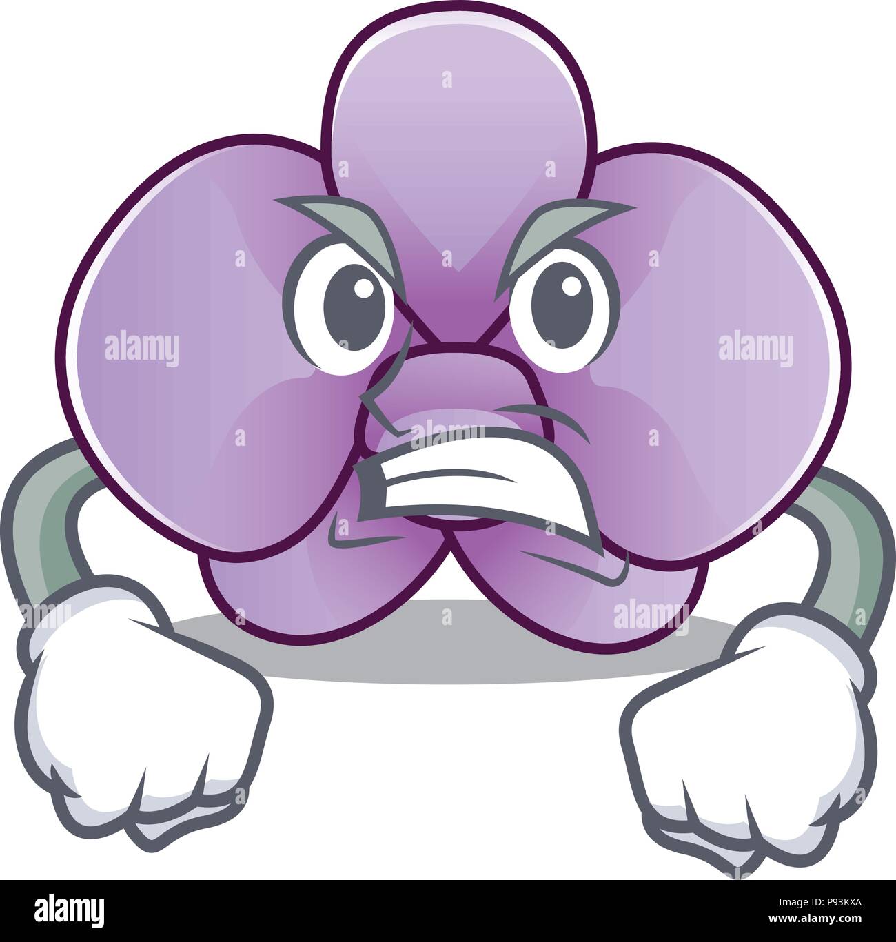 Angry orchid flower mascot cartoon Stock Vector Image & Art - Alamy