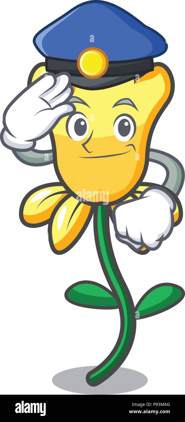 Police daffodil flower character cartoon Stock Vector Image & Art - Alamy