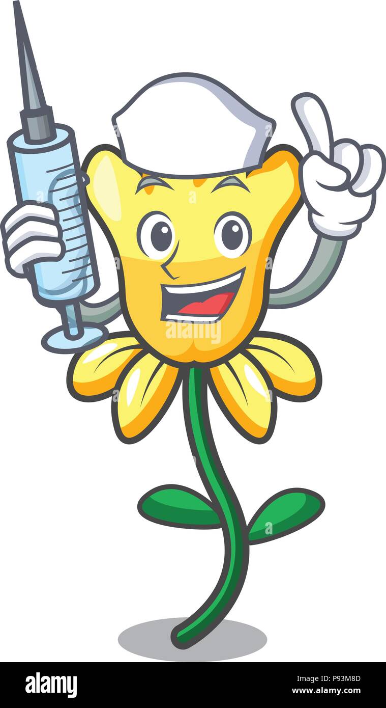 Nurse daffodil flower character cartoon Stock Vector Image & Art - Alamy