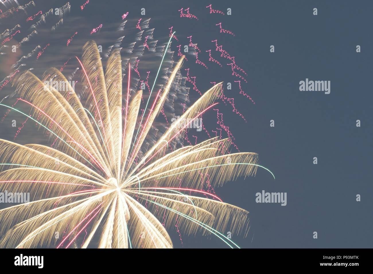 Background colorful Summer Fireworks display in Japan Stock Photo - Alamy