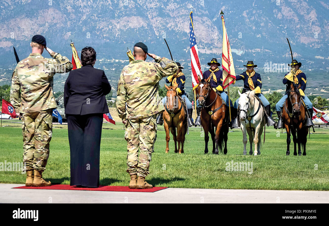 FORT CARSON, Colo. — Col. Brian K. Wortinger, left, incoming commander ...