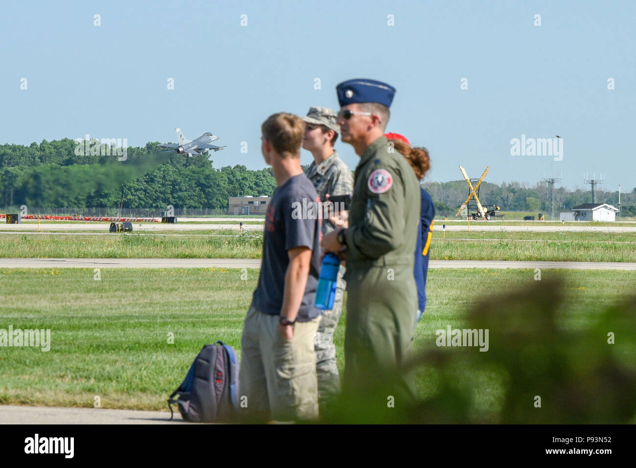 A group of students interested in career opportunities with the ...