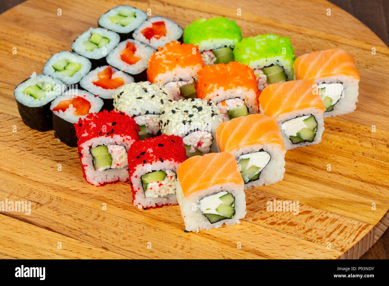 Japan sushi and roll set Stock Photo - Alamy