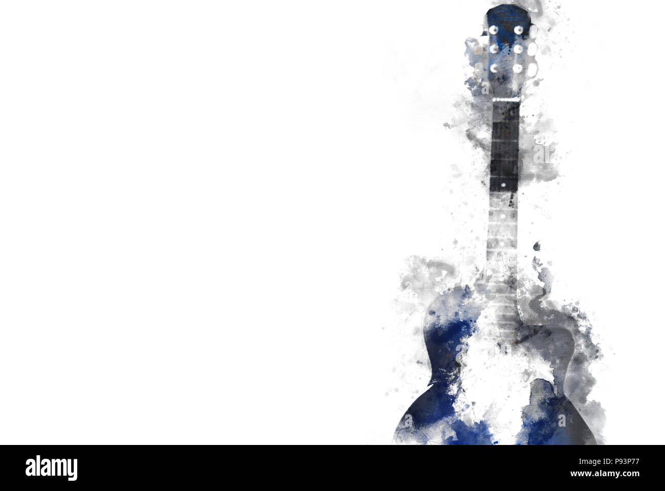 Guitar abstract painting Cut Out Stock Images & Pictures - Alamy