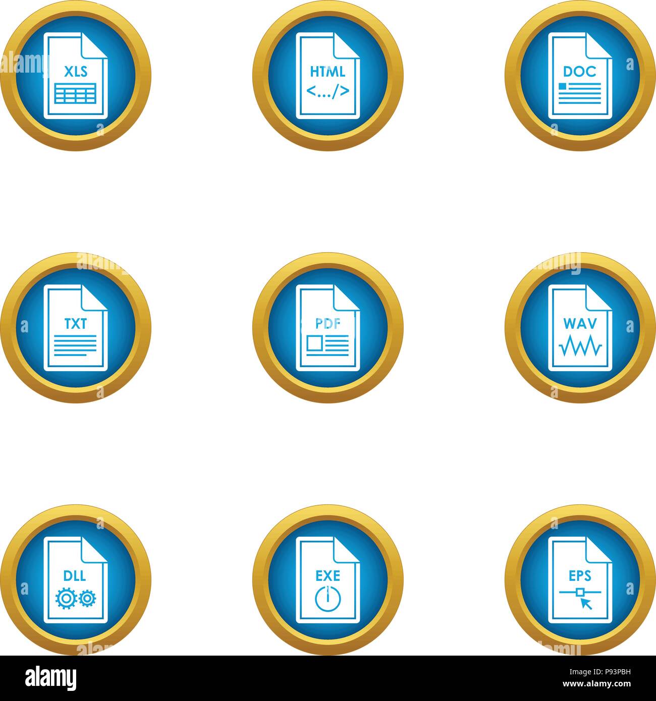 Dossier icons set, flat style Stock Vector Image & Art - Alamy