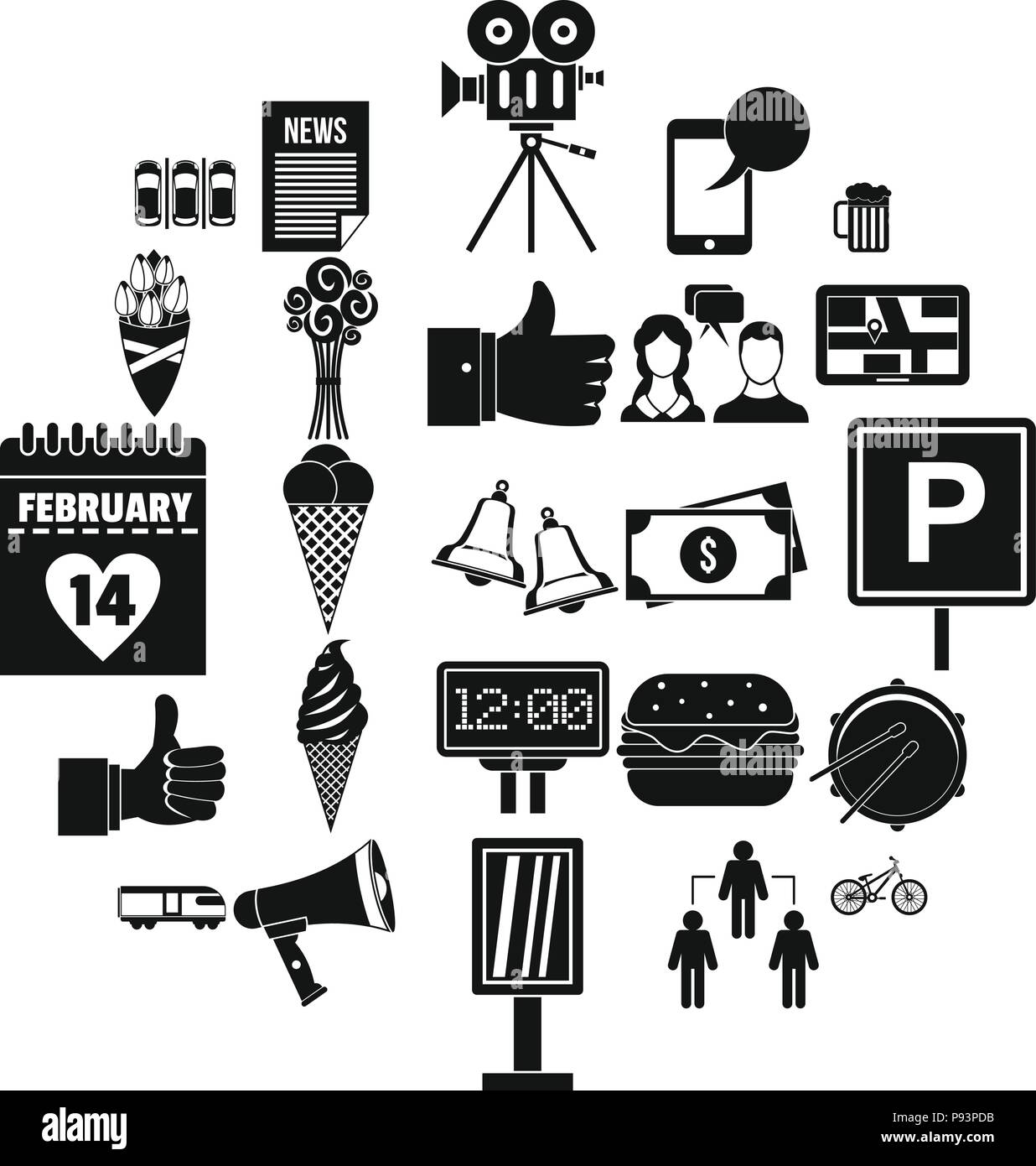 Incident icons set, simple style Stock Vector Image & Art - Alamy