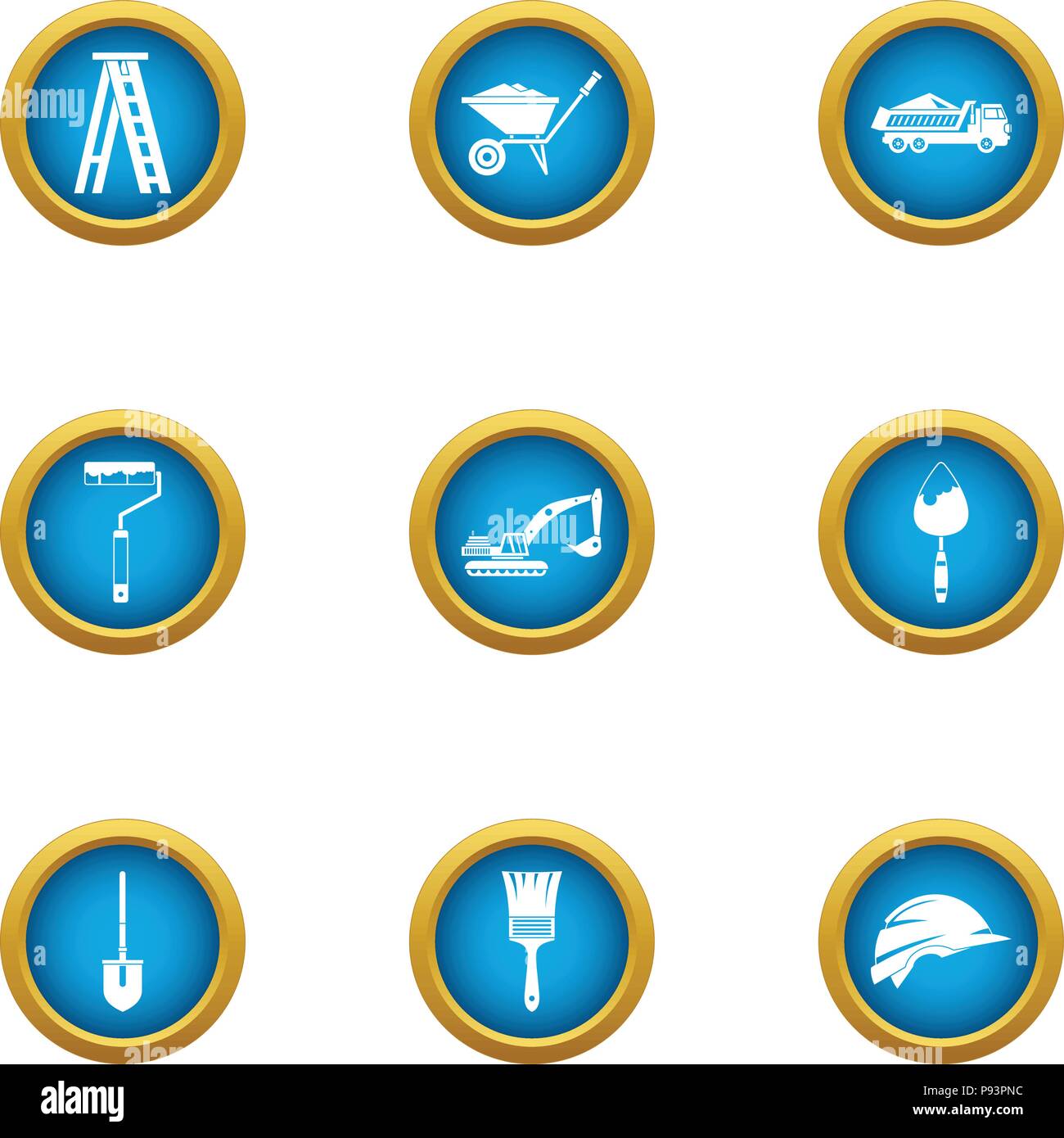 Contemporary house icons set, flat style Stock Vector Image & Art - Alamy
