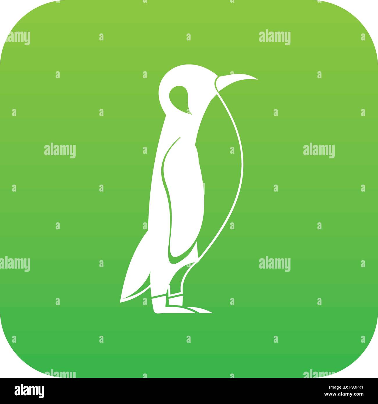 Penguin icon green vector Stock Vector Image & Art - Alamy
